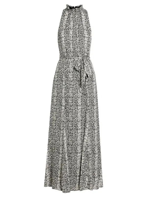 Alice + Olivia Dita Snake-print Maxi Dress - Black
