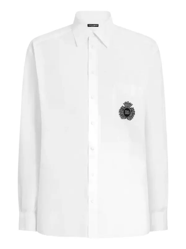 Dolce & Gabbana Logo-embroidered Shirt - White