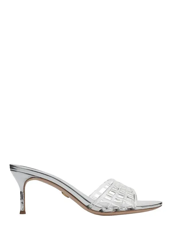 Veronica Beard Tia Jelly Sandals - Clear/silver