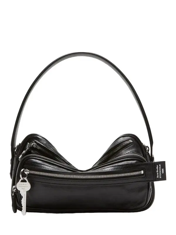Acne Studios Small Camero Leather Shoulder Bag - Black