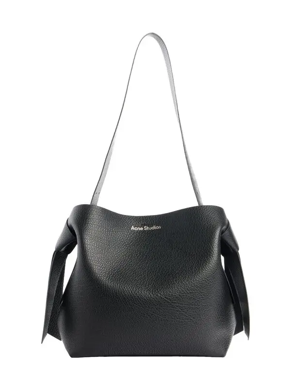 Acne Studios Midi Musubi Leather Shoulder Bag - Black