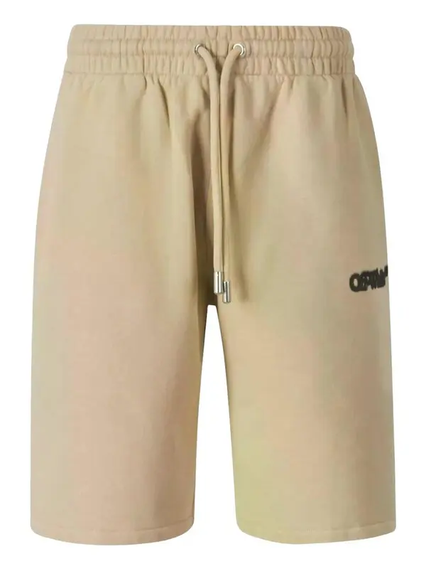 Off-White Logo-print Track Shorts - Neutrals