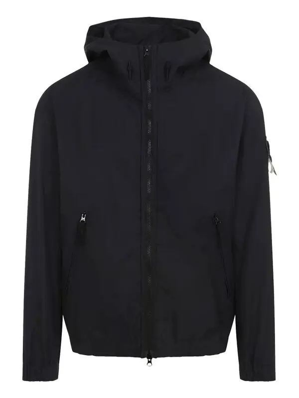 Stone Island Compass Badge Zip-up Jacket - Blue