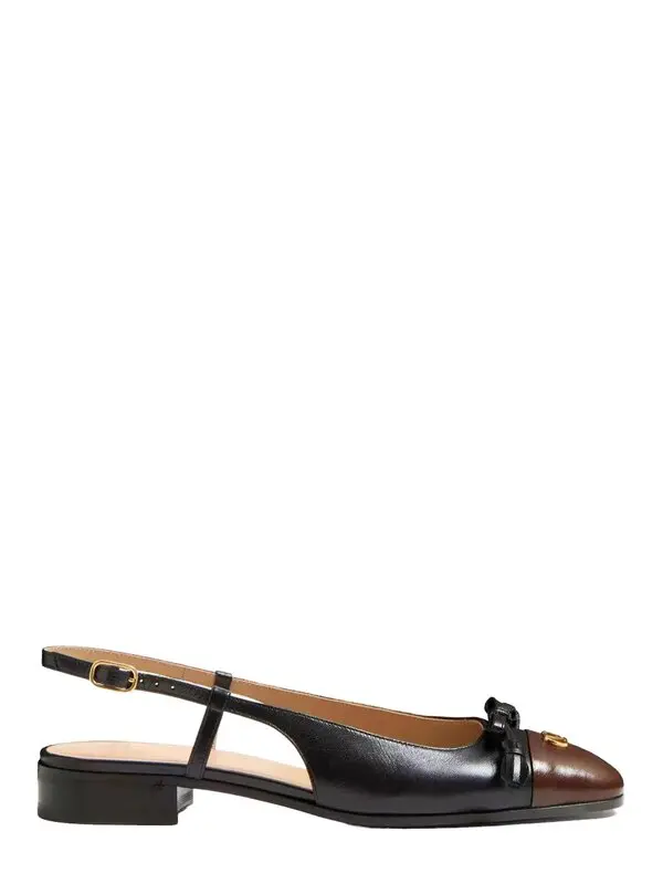 Valentino Garavani 25mm Valet Du Roi Slingback Ballet Flats - Black