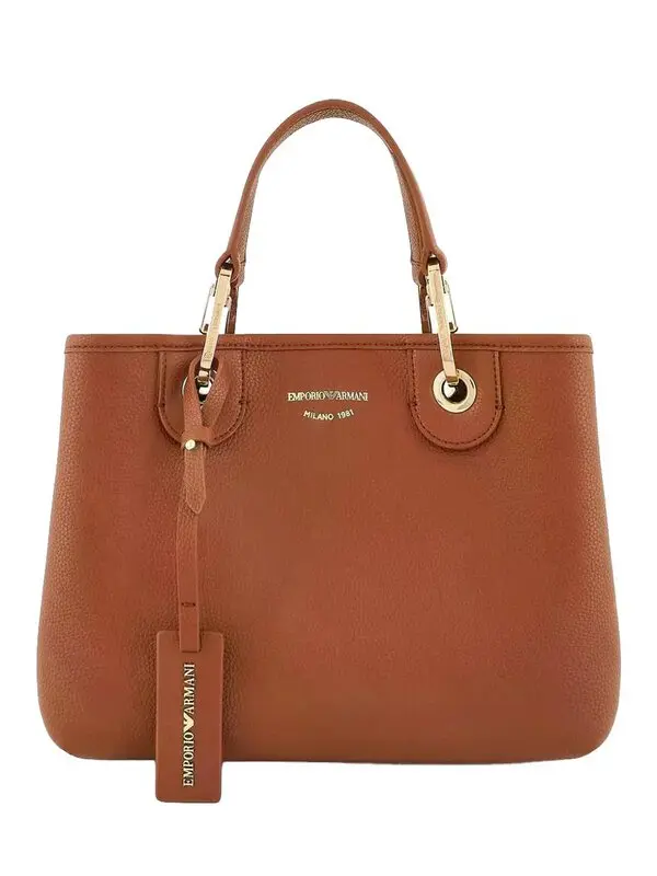 Emporio Armani Leather Tote - Brown