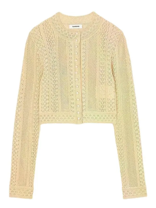 Sandro Crystal-embellished Cardigan - Neutrals