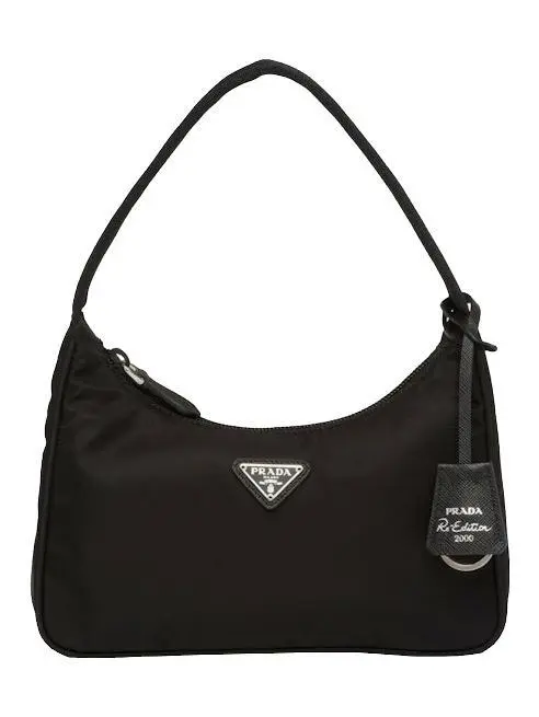 Prada Hobo Tessuto Mini Shoulder Bag - Black