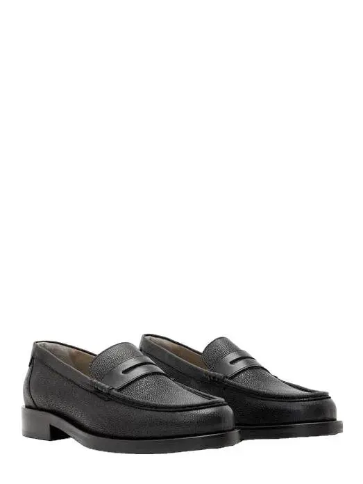 ALLSAINTS Bloom Penny Loafer - Black Grain
