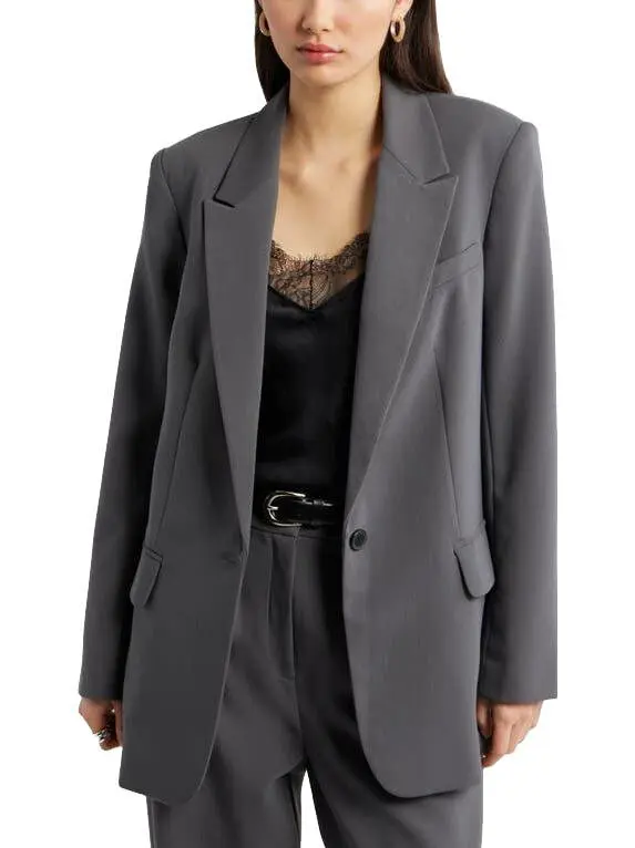OPEN EDIT Relaxed Blazer - Grey Magnet