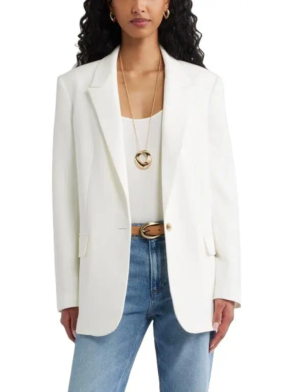 OPEN EDIT The Icon Relaxed Blazer - Ivory