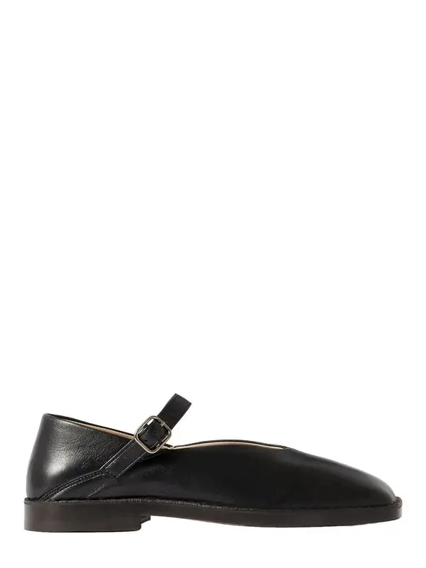 LEMAIRE Leather Ballet Flats - Black