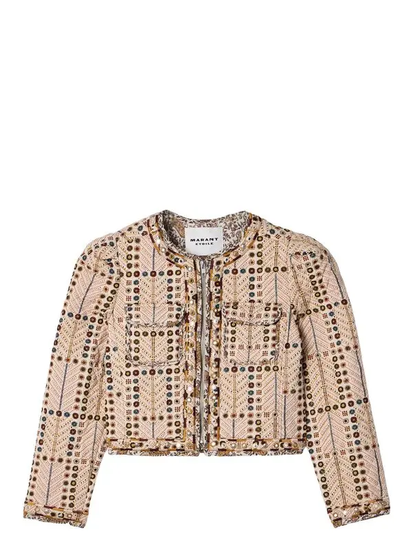 MARANT ETOILE Christy Quilted Cotton-voile Jacket - Ecru