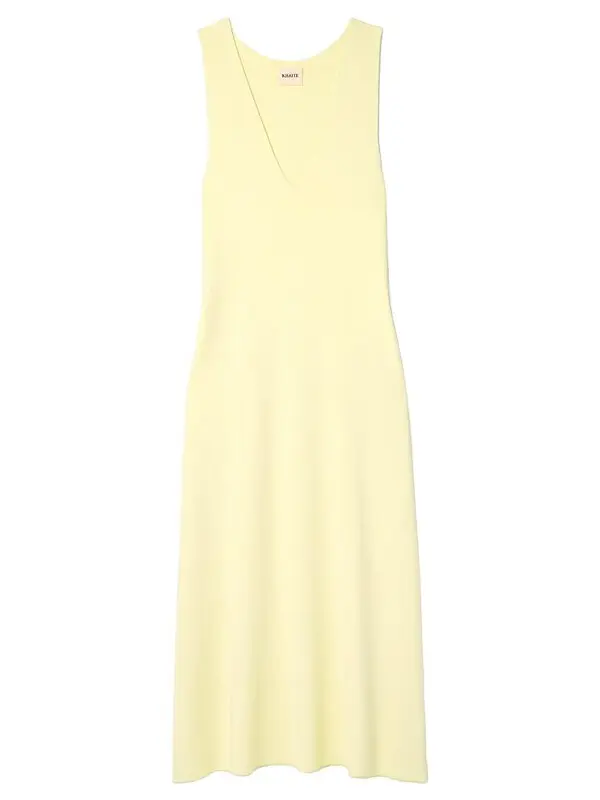 Khaite Keran Stretch-knit Midi Dress - Yellow