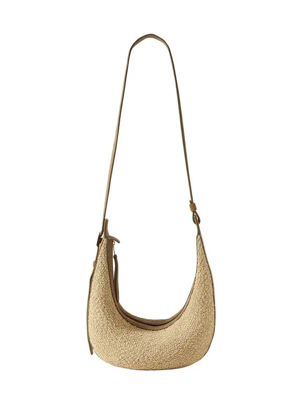 Khaite Augustina Small Raffia Shoulder Bag - Neutrals