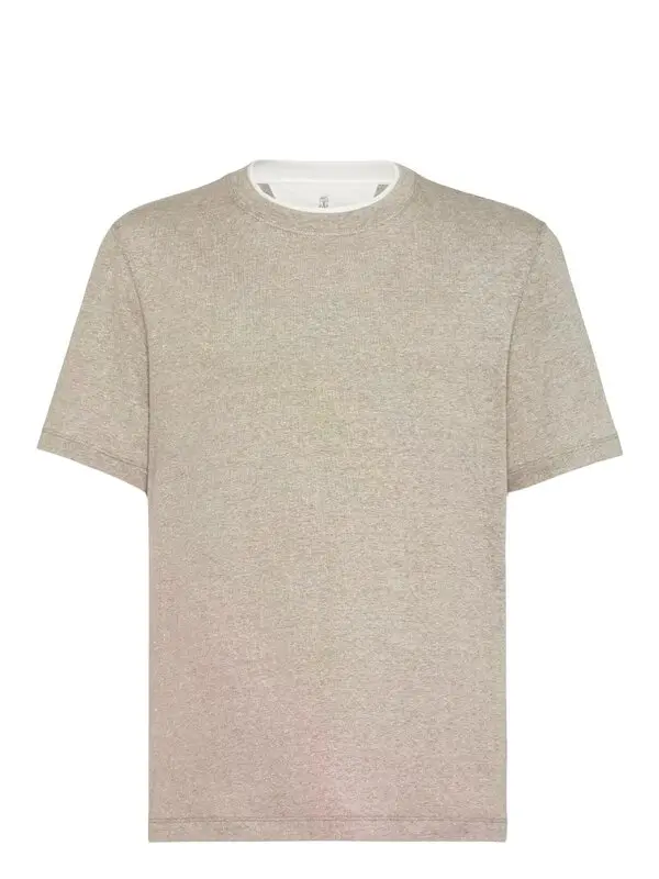 Brunello Cucinelli Faux-layering T-shirt - Neutrals