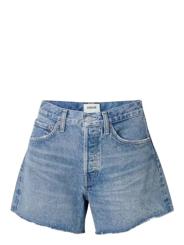 AGOLDE Parker Long Denim Shorts - Blue