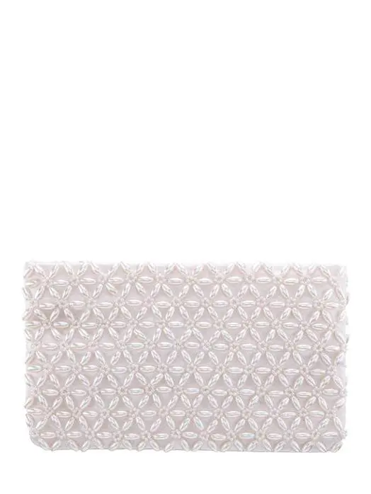 Nina Rivera Beaded Clutch - Ivory