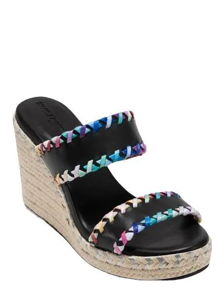 Karl Lagerfeld Paris Charcel Wedge Sandal - Black