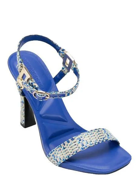 Karl Lagerfeld Paris Cybil Ankle Strap Sandal - Blue Multi