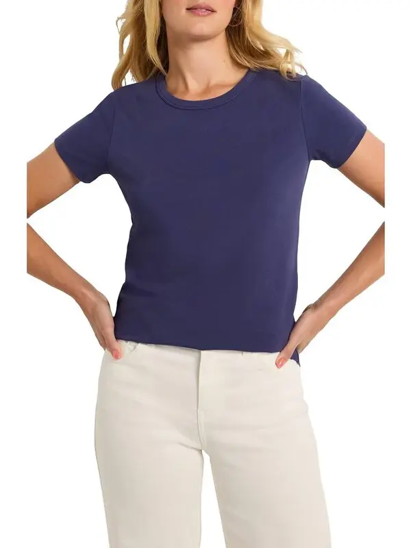 NIC+ZOE Perfect Knit Crewneck T-shirt - Dusk