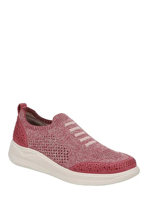 LIFESTRIDE Bzees Timeless Platform Slip-on Sneakers - Dusty Rose/blush Knit