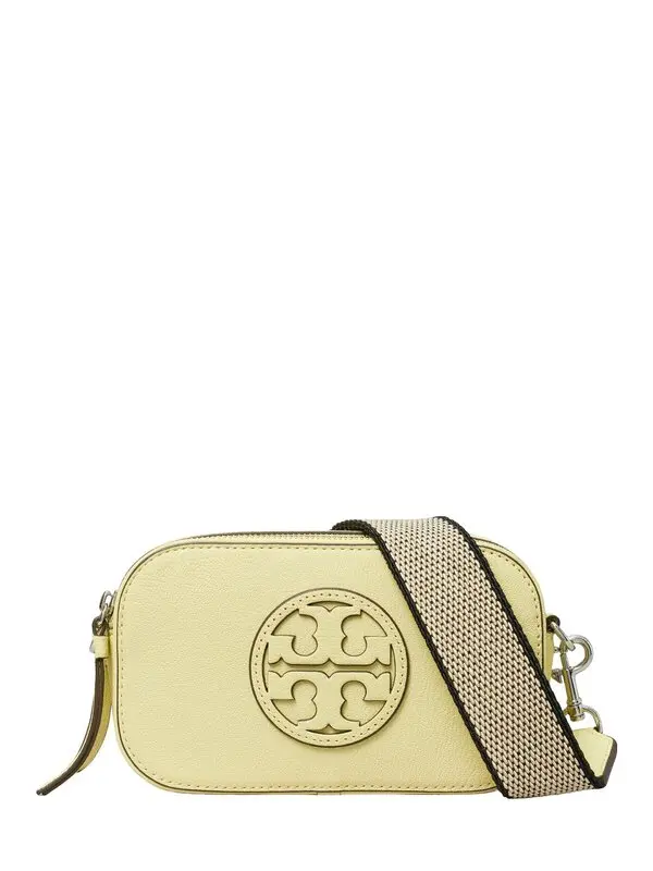 Tory Burch Miller Matte Mini Leather Crossbody Bag - Lemon Zest