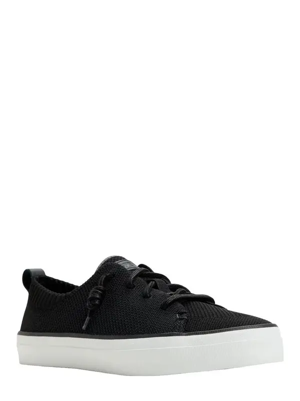 Sperry Crest Vibe Knit Sneaker - Black Textile Woven