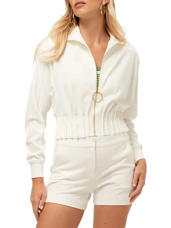 Trina Turk Ponte Outrun Jacket - Whitewash