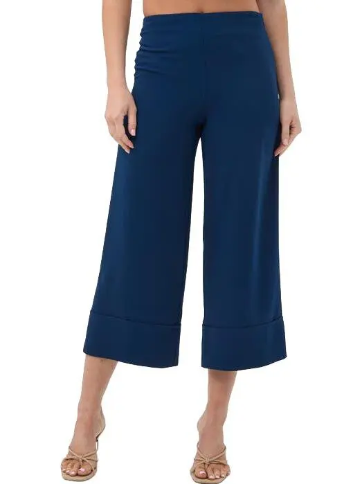 Trina Turk Bahooka Cropped Wide-leg Pants - Ink