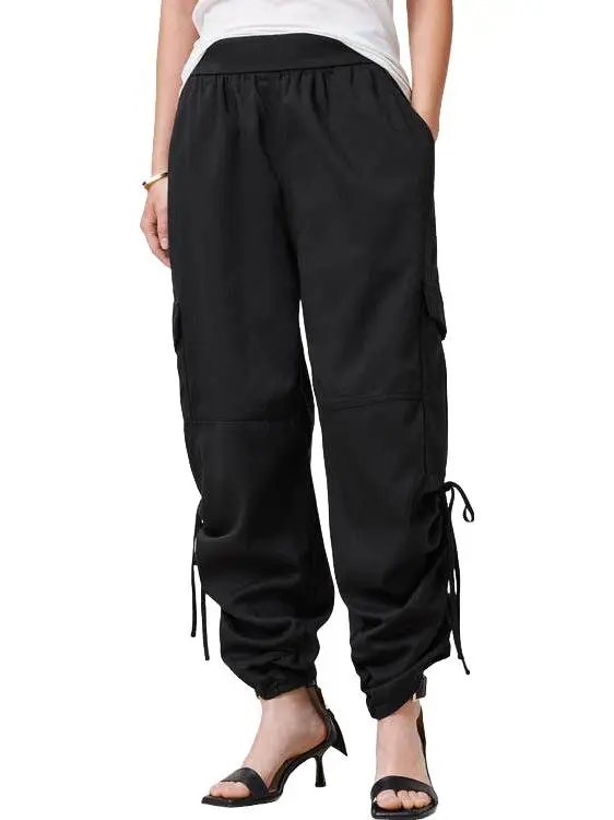 ALLSAINTS Kaye Ruched Cargo Pants - Black