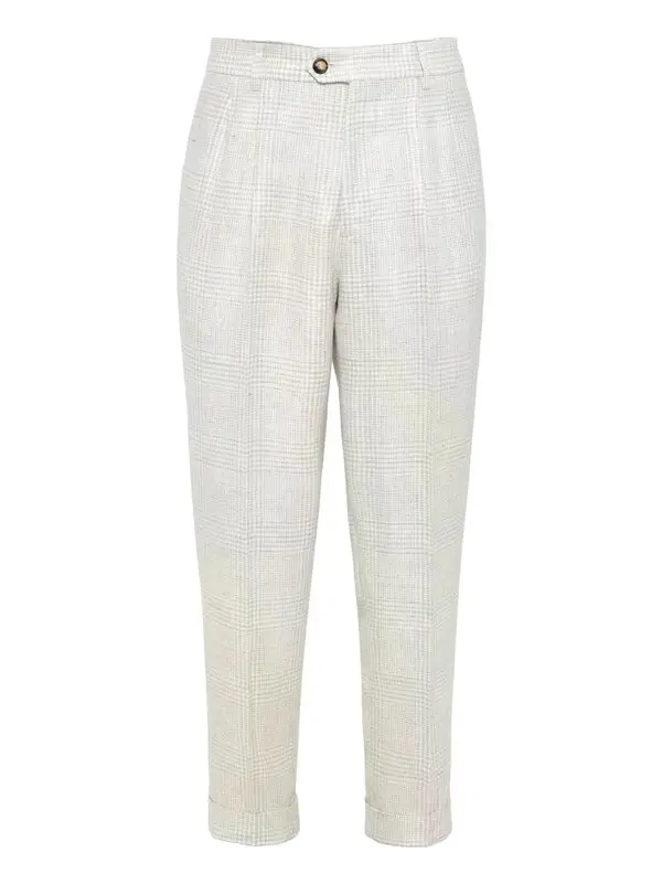 Brunello Cucinelli Pleat-detail Trousers - White