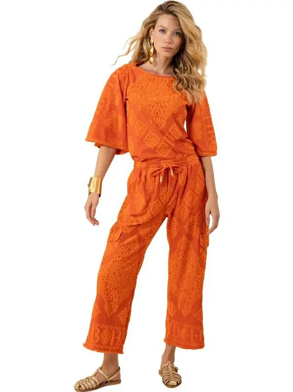 Hale Bob Jayda Jacquard Pants - Orange