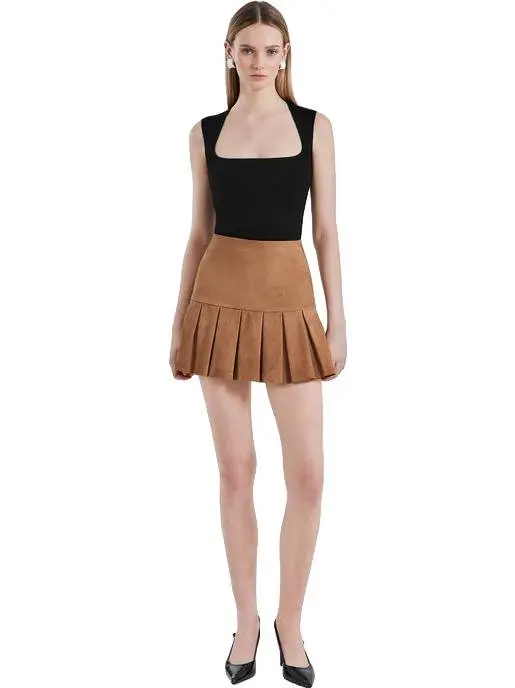 Rudsak Solange Pleated Skirt - Brown / Multicolor / Neutral