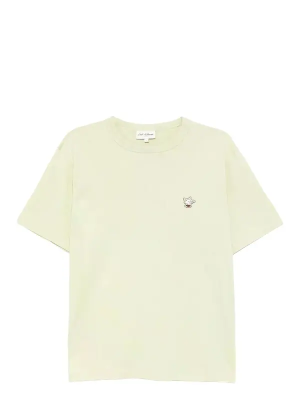 CAFÉ KITSUNÉ Barista Fox Patch Relaxed T-shirt - Green