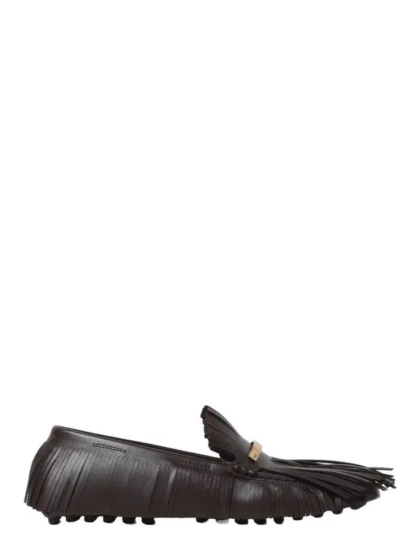 TOD'S Loafer With Fringe Detailing - Dark