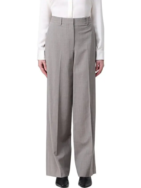 Theory Tailored Wide Leg Trousers - Beige