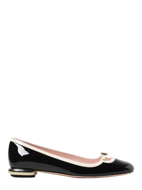 ROGER VIVIER Patent Ballet Flats With Buckle Detail - Black