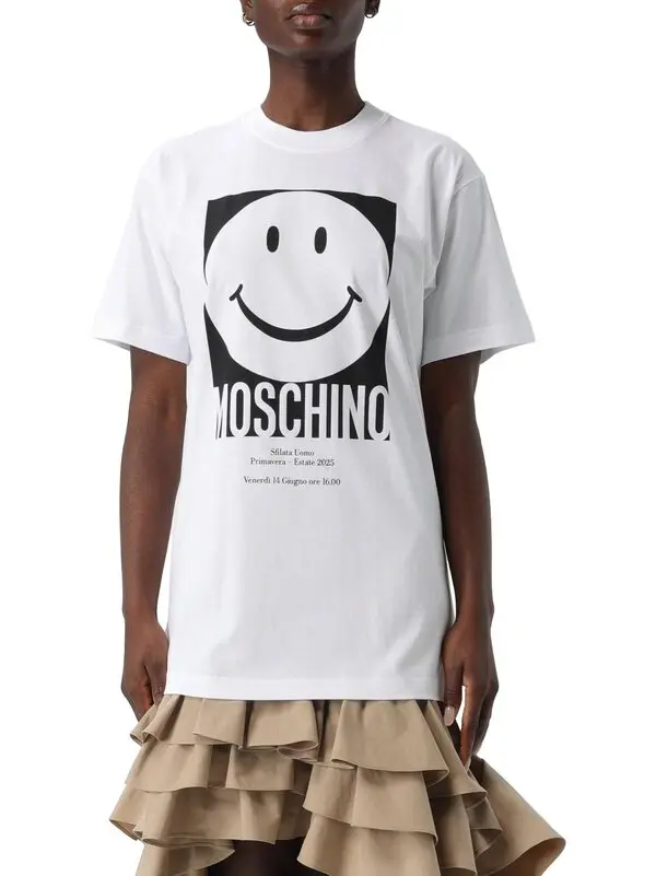 Moschino T-shirt With Smiley Graphic - White