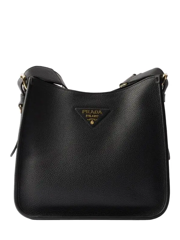 Prada Leather Shoulder Bag - Black