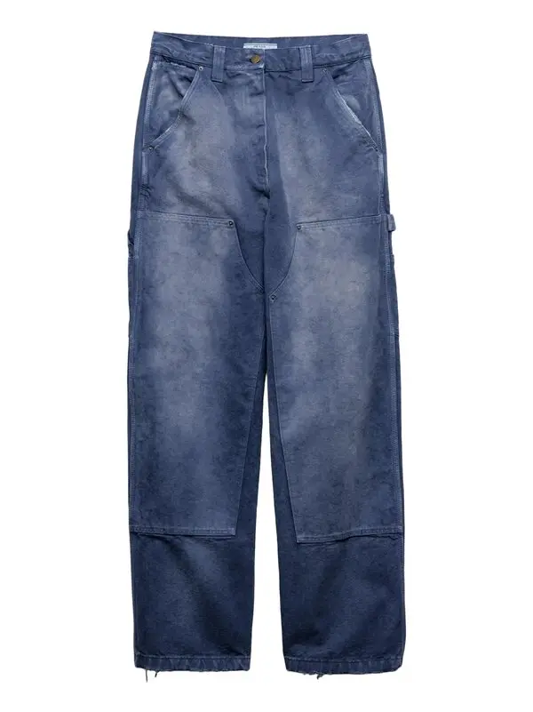 Prada Canvas Cargo Trousers - Blue