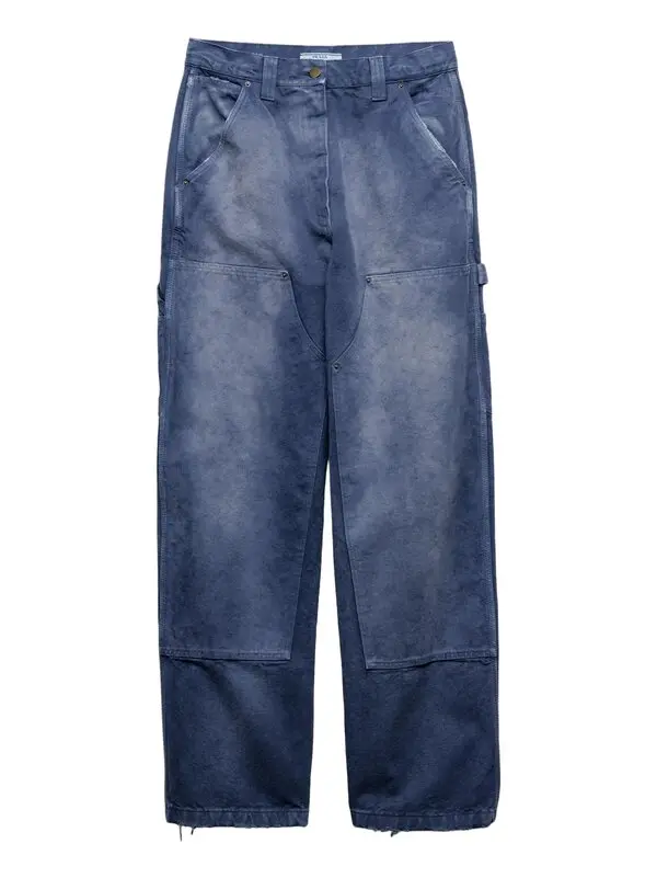 Prada Canvas Cargo Trousers - Navy