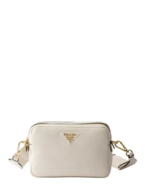 Prada Small Leather Shoulder Bag - White
