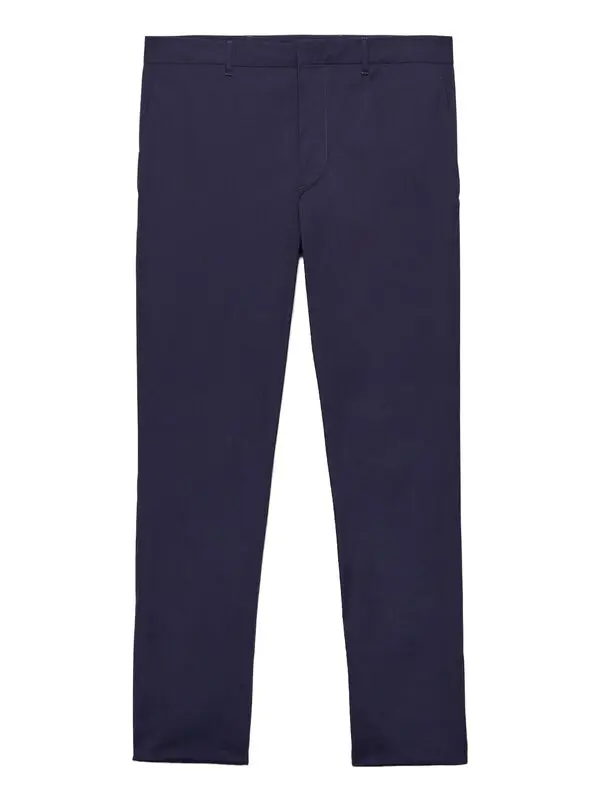 Prada Stretch Poplin Slim Fit Trousers - Ink Blue