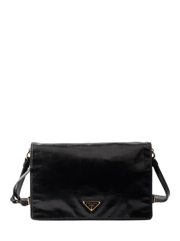 Prada Leather Shoulder Bag - Black