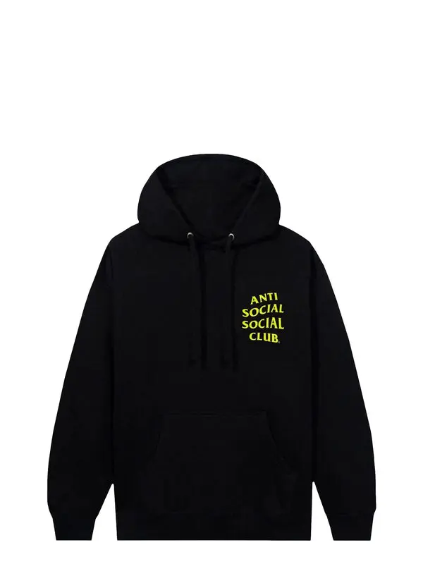 ANTI SOCIAL SOCIAL CLUB Yellow Banded Hoodie - Black