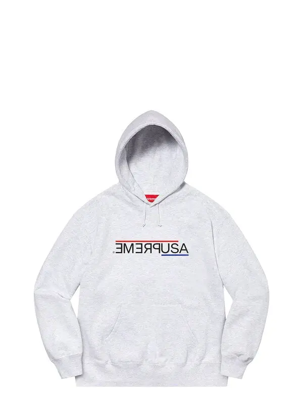 Supreme Usa Hooded Sweatshirt - Grey