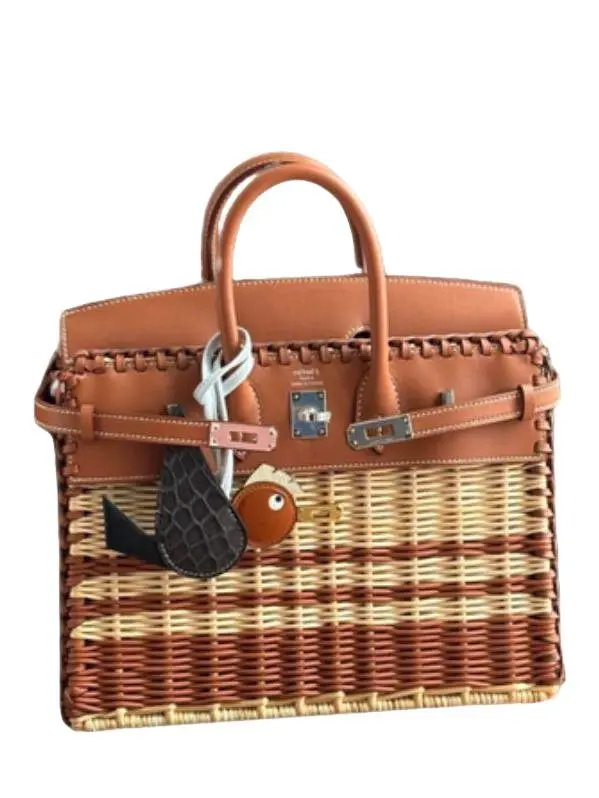 Hermès 25cm Birkin Picnic ‘stripes - Brown