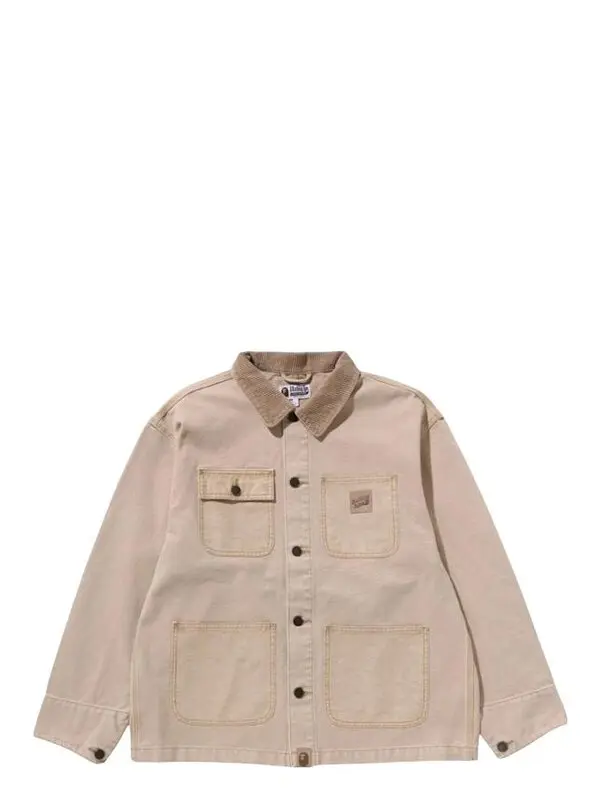BAPE Line Camo Jacquard Work Jacket - Beige