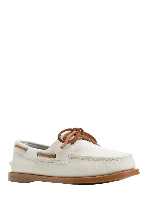 Sperry Authentic Original Two-eye Boat Shoe - White Gum Leather Smooth