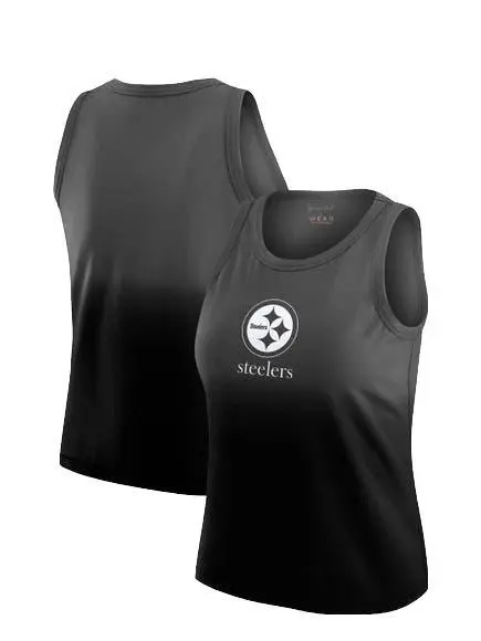 WEAR BY ERIN ANDREWS Pittsburgh Steelers Ombre Tank Top - Black
